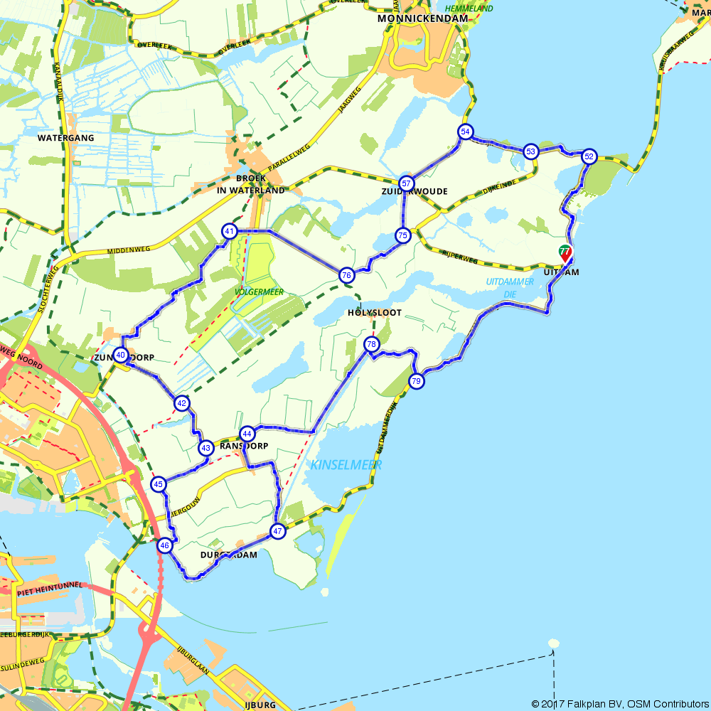 Waterland route ANWB - Waterland - Cycling route | Route.nl