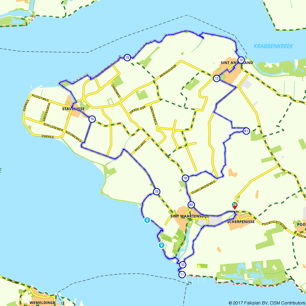 West Tholenroute ANWB - Tholen - Fietsroute | Route.nl