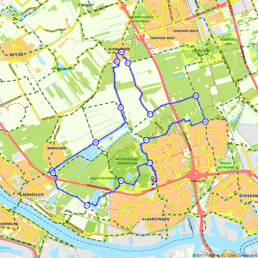 Vlietlanden route from TOP Vlaardingen - Vlaardingen - Cycling route ...