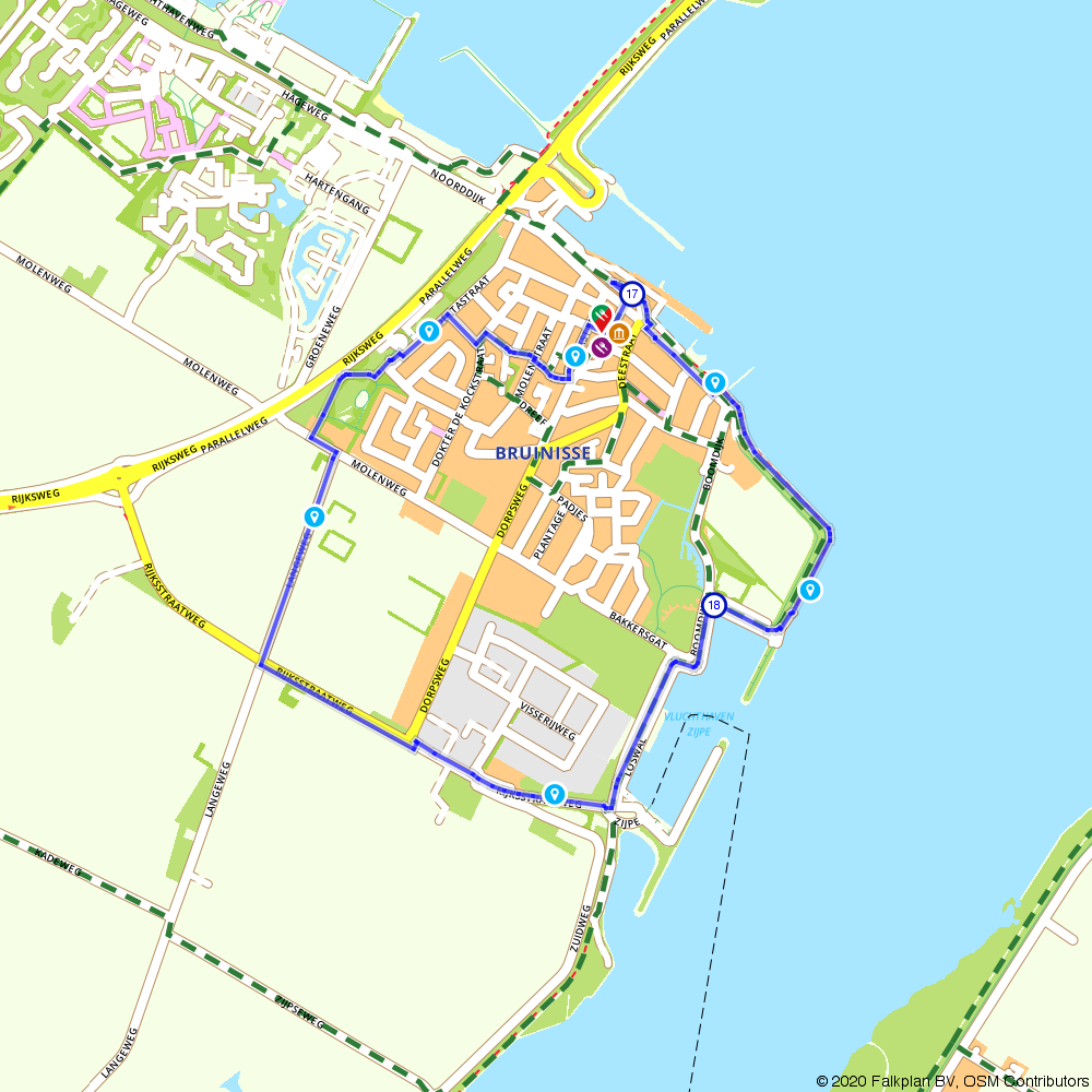 Walking at Bruinisse - Schouwen-Duiveland - Hiking route | Route.nl