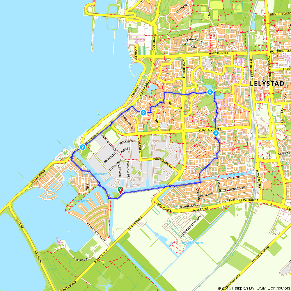 Routiq - 544852 Walking through Lelystad