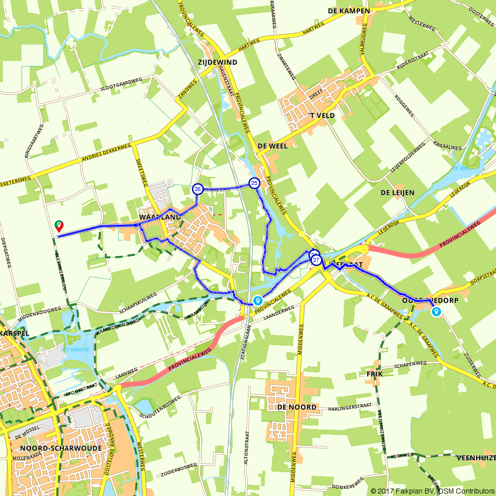 Tour of Waarland via Verlaat - Schagen - Hiking route | Route.nl