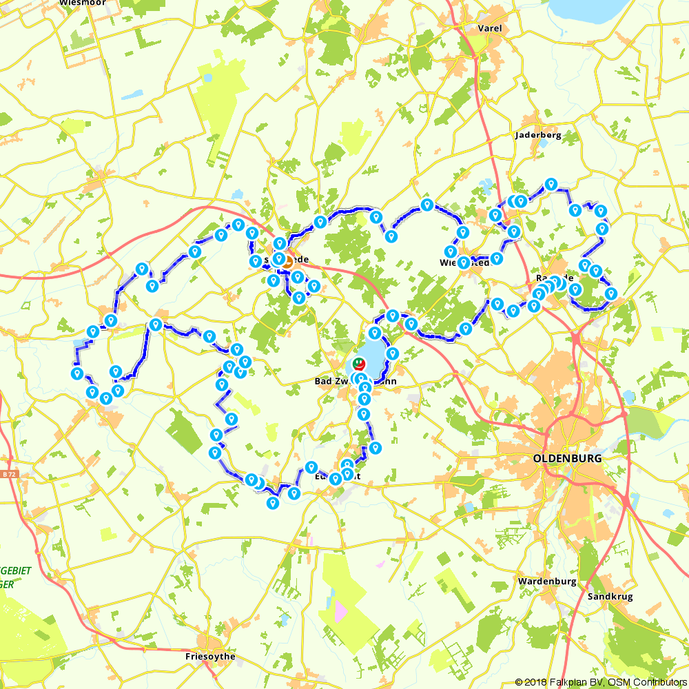 Ammerland Route - Bad Zwischenahn - Cycling route | Route.nl