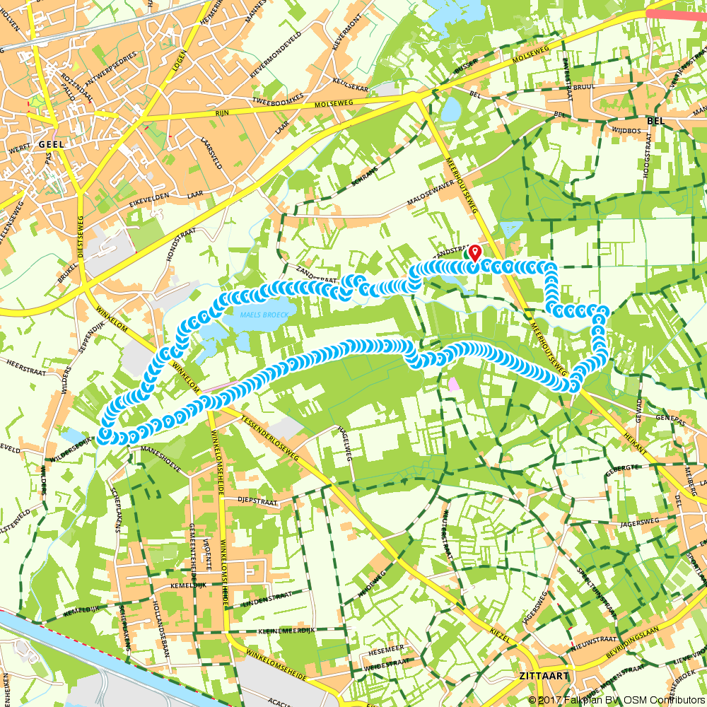 WW - Lissenvijver - Breugelhut - Lissenvijver - Geel - Wandelroute ...