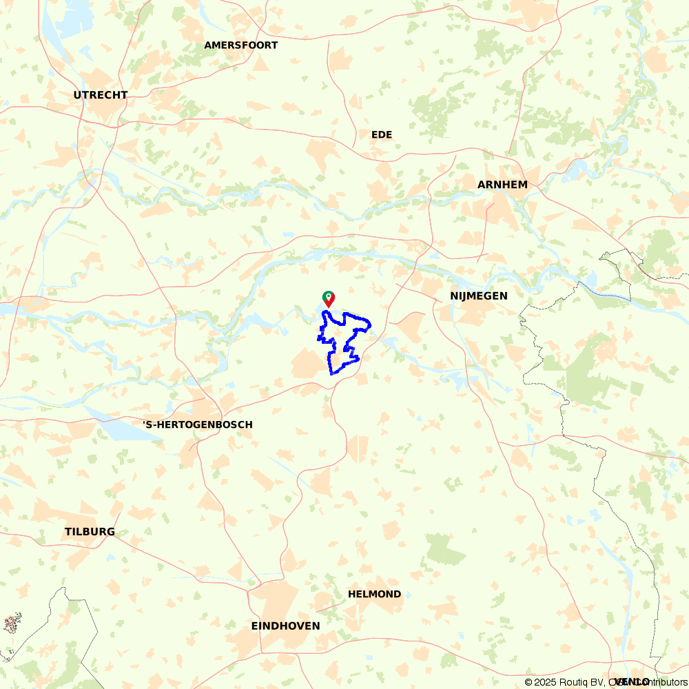 Cycling route Megen, Herperduin and Berghem - Oss - Cycling route ...