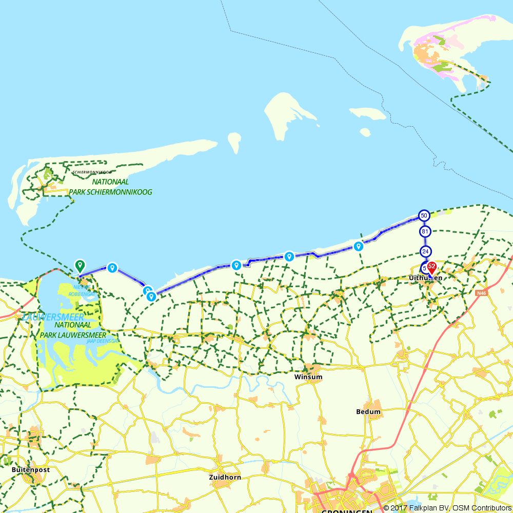 Lauwersoog-Uithuizen - Het Hogeland - Wandelroute | Route.nl