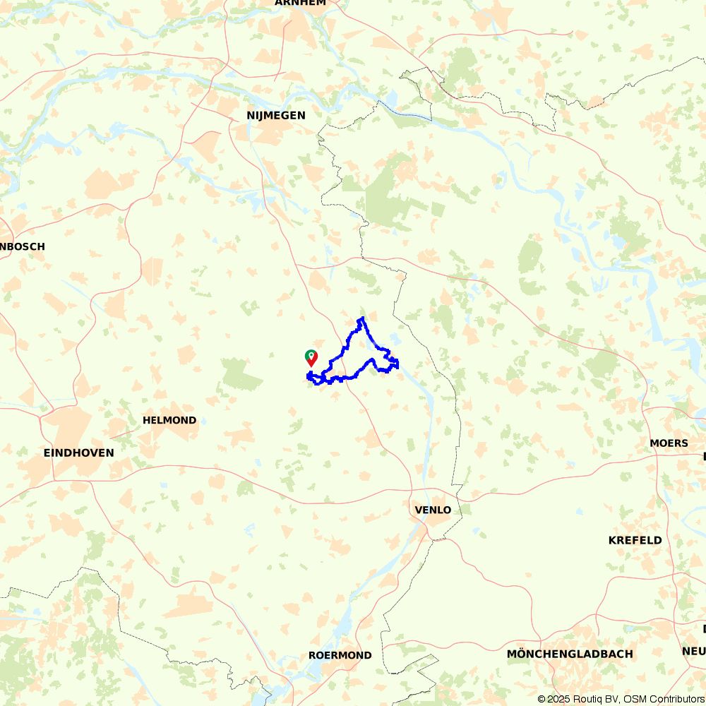 554398 Cycling route Overloon, Helenaveen and Venray