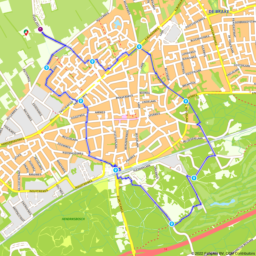 554461 On foot through Nunspeet