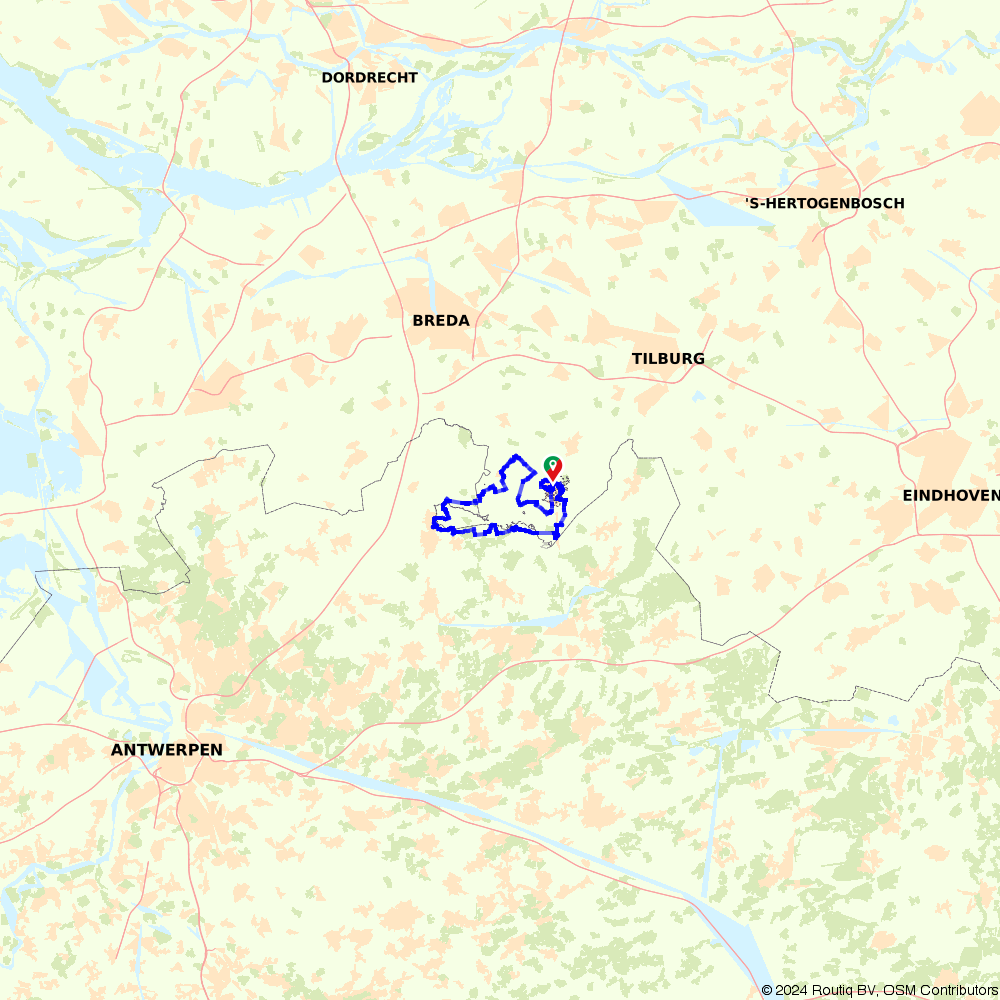 Hopping across the border at Baarle - Baarle-Nassau - Cycling route ...