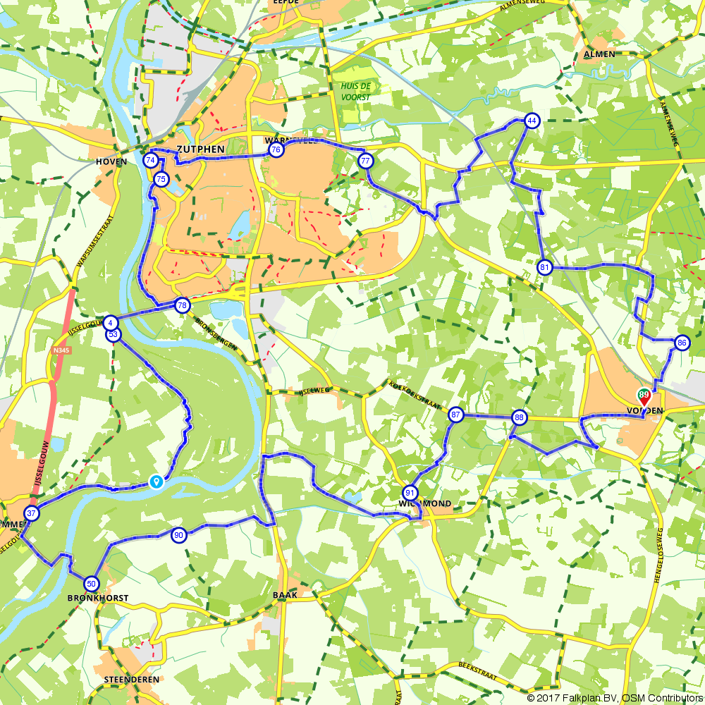Vorden Bronkhorst Zutphen - Bronckhorst - Fietsroute | Route.nl