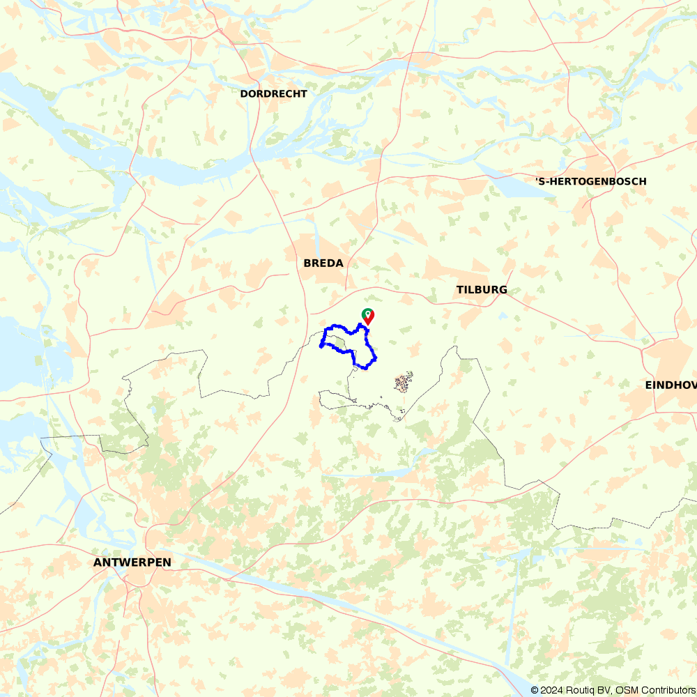 Netherlands Belgium route - Alphen-Chaam - Cycling route | Route.nl