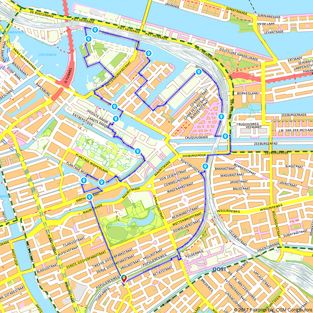 Round Amsterdam - Amsterdam - Cycling route | Route.nl