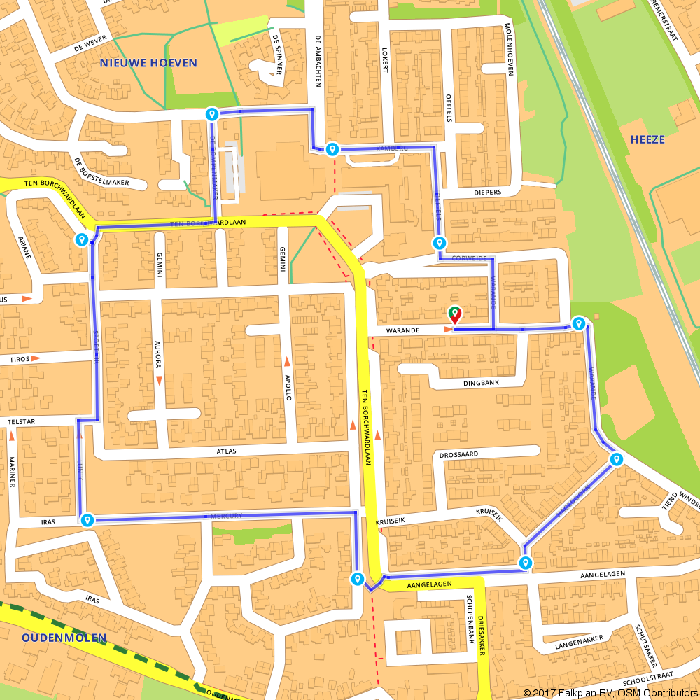 ronde nieuwe hoeven - Heeze-Leende - Wandelroute | Route.nl