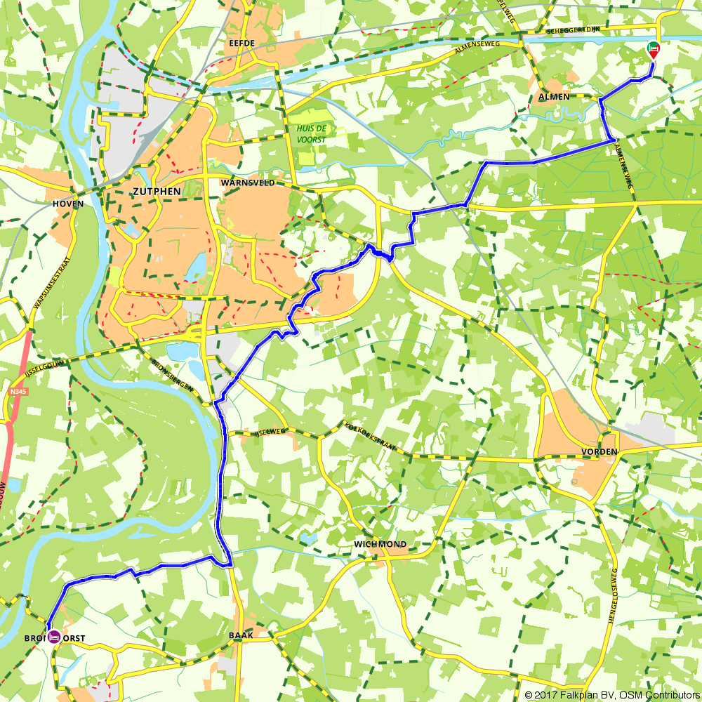 Almen-Bronckhorst-Almen-36.9km - Lochem - Cycling route | Route.nl