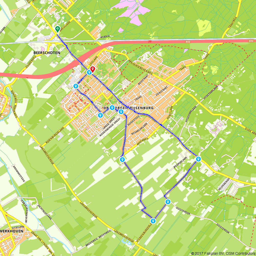 587462 Route through Driebergen-Rijsenburg
