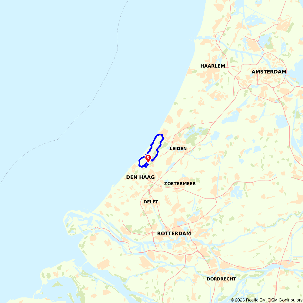 Groenendaal - Wassenaar - Katwijk and along the dunes towards The Hague ...