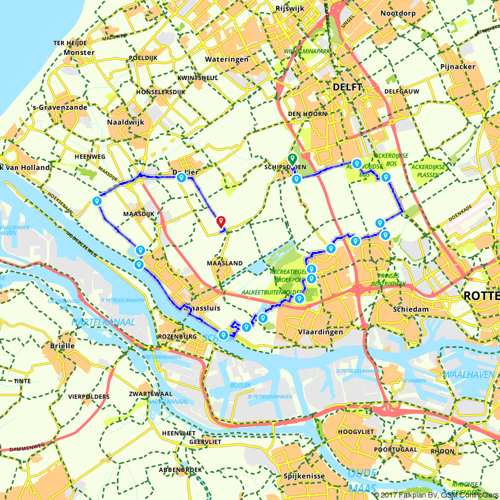 From skippers to Maasland - Midden-Delfland - Cycling route | Route.nl