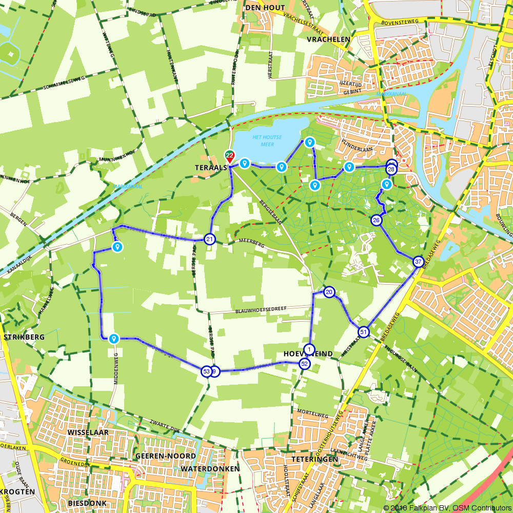 Ter Aalst ( southeast of Oosterhout) 13.1 km - Oosterhout - Hiking ...