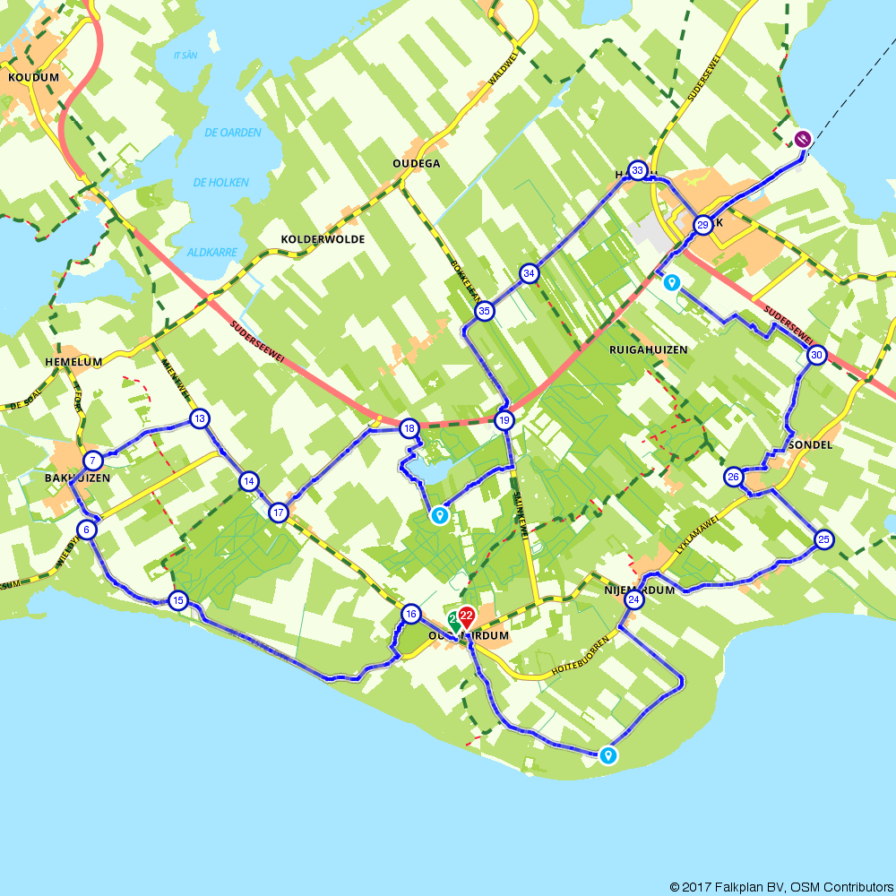 Gaasterland - De Fryske Marren - Cycling route | Route.nl