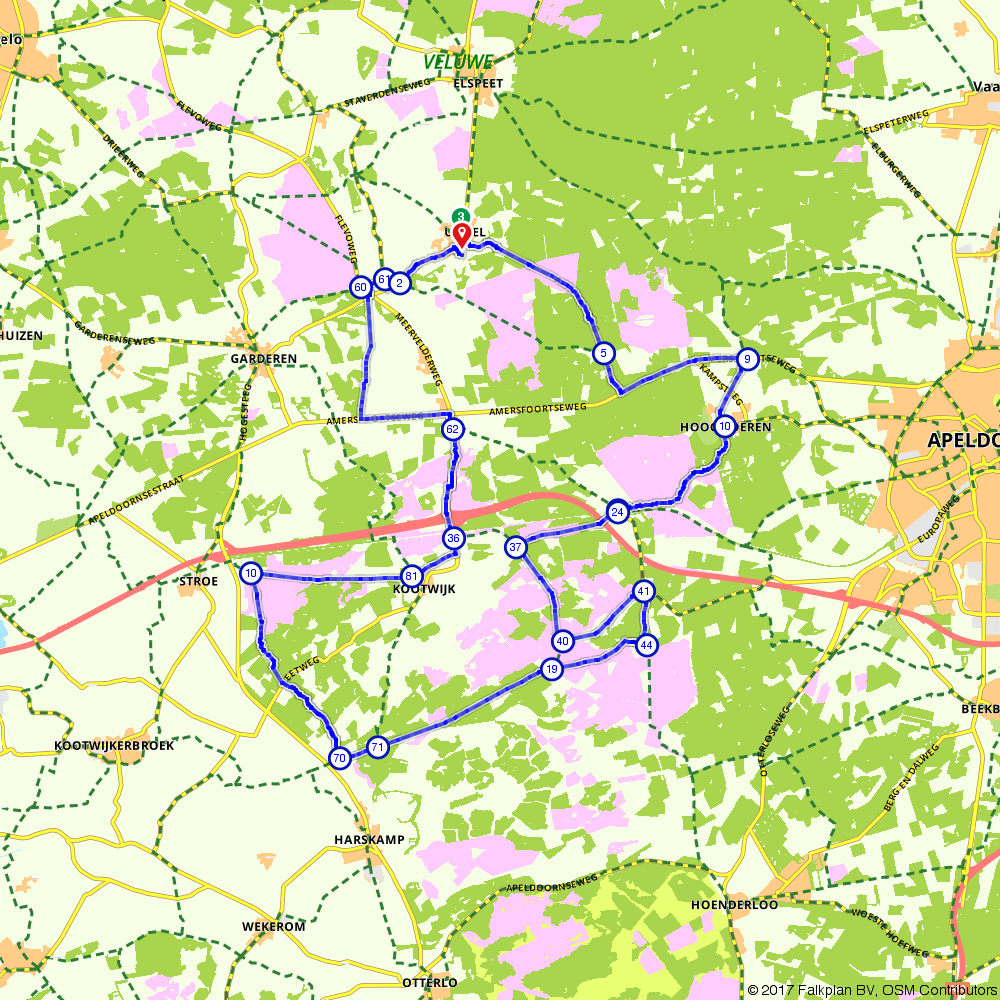 Uddel - Apeldoorn - Fietsroute | Route.nl