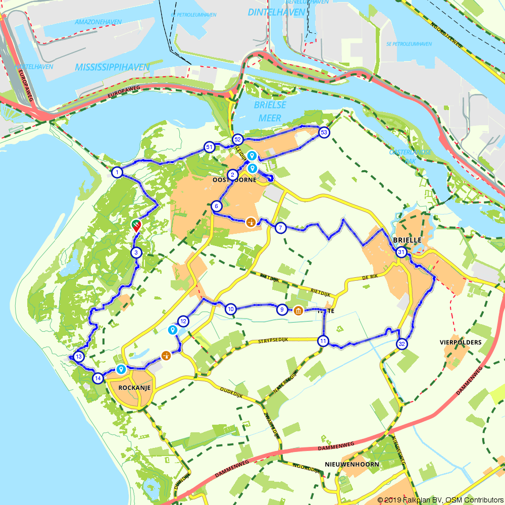 Straight through forests and dunes near Rockanje - Westvoorne - Cycling ...