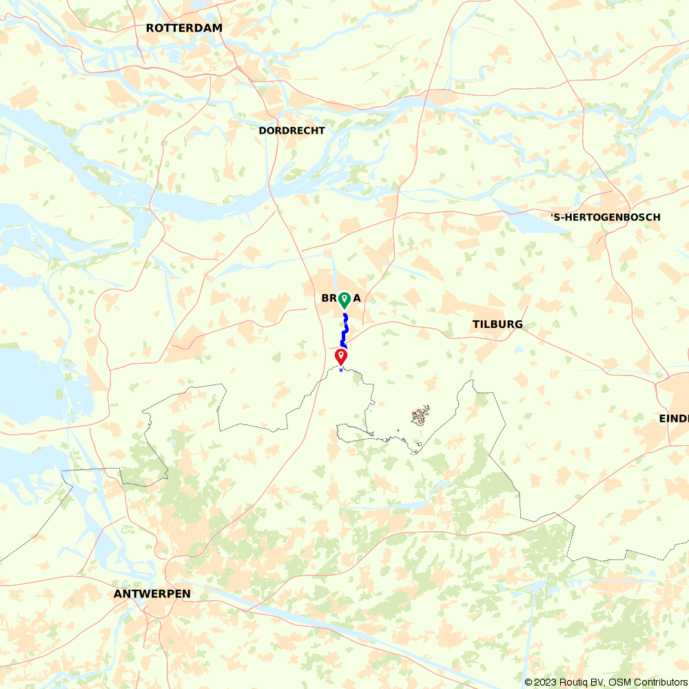 Breda (Ginneken)-Meersel Dreef - Breda - Cycling route | Route.nl