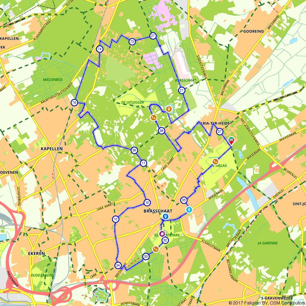 Chapter Route - Brasschaat - Cycling route | Route.nl