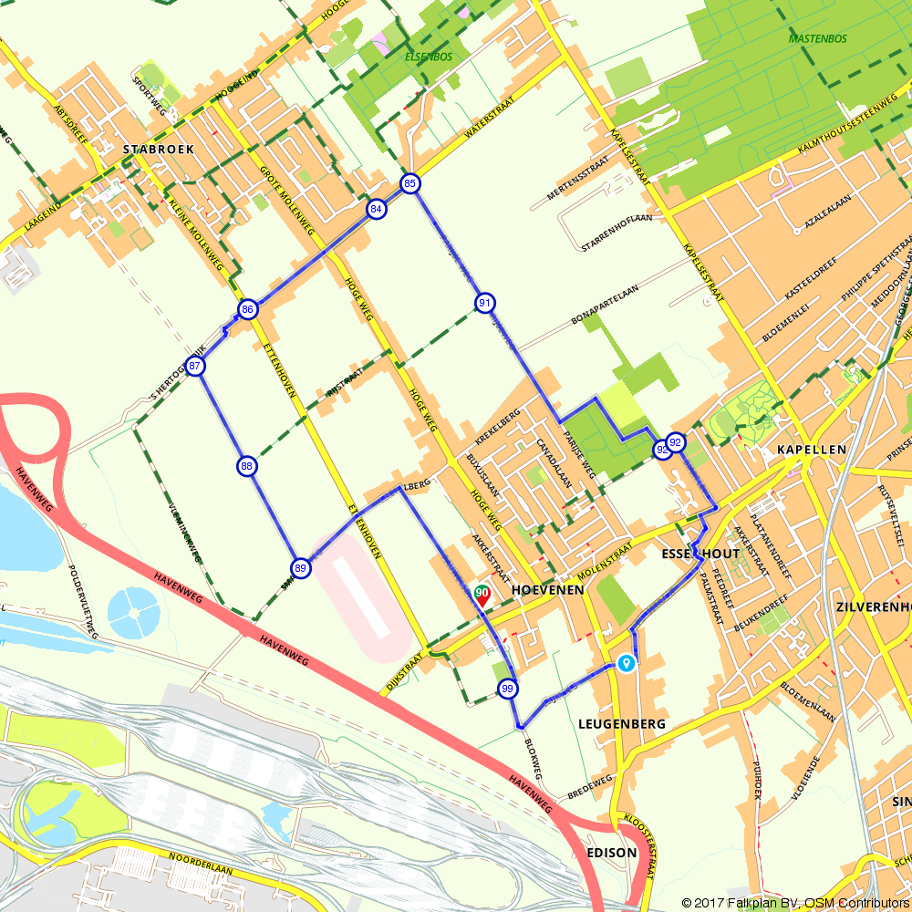 Walking in Stabroek - Stabroek - Hiking route | Route.nl