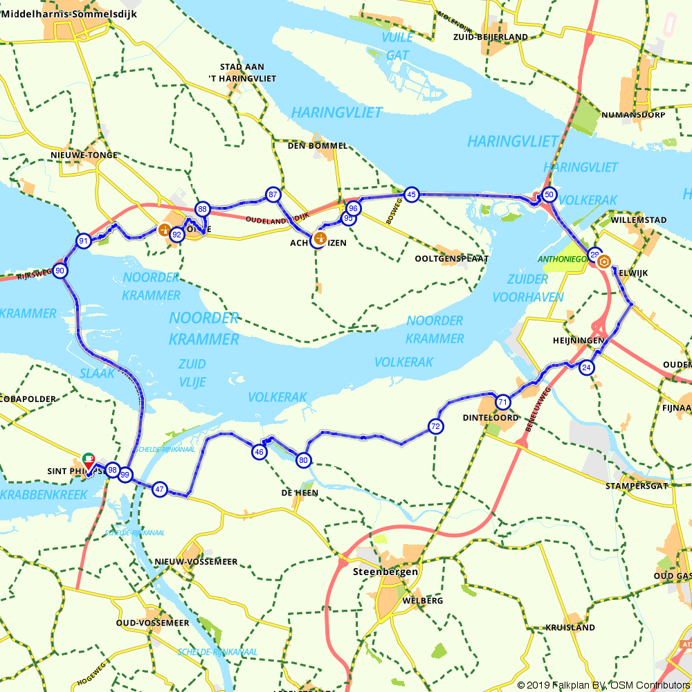 623519 Around the Volkerak from Oude-Tonge