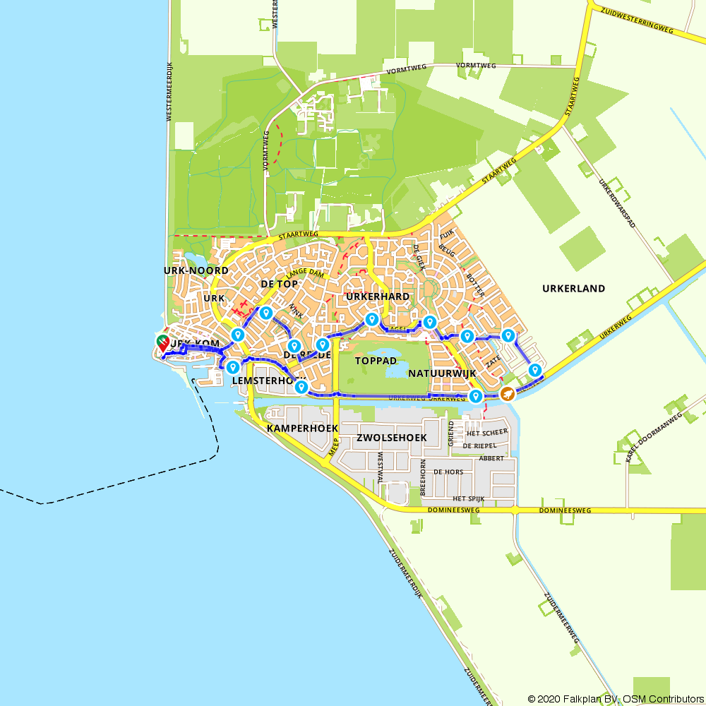 A nice walk through Urk - Urk - Hiking route | Route.nl