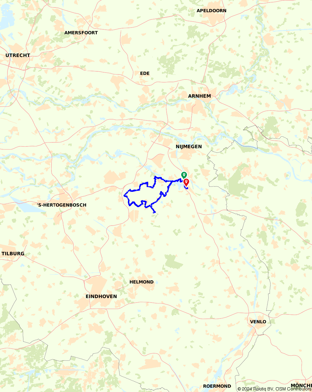 Cuijk-Cuijk Brabantse Peel - Cuijk - Cycling route | Route.nl