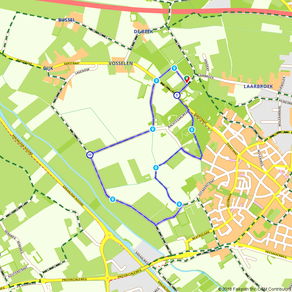 A detour at Asten - Asten - Hiking route | Route.nl