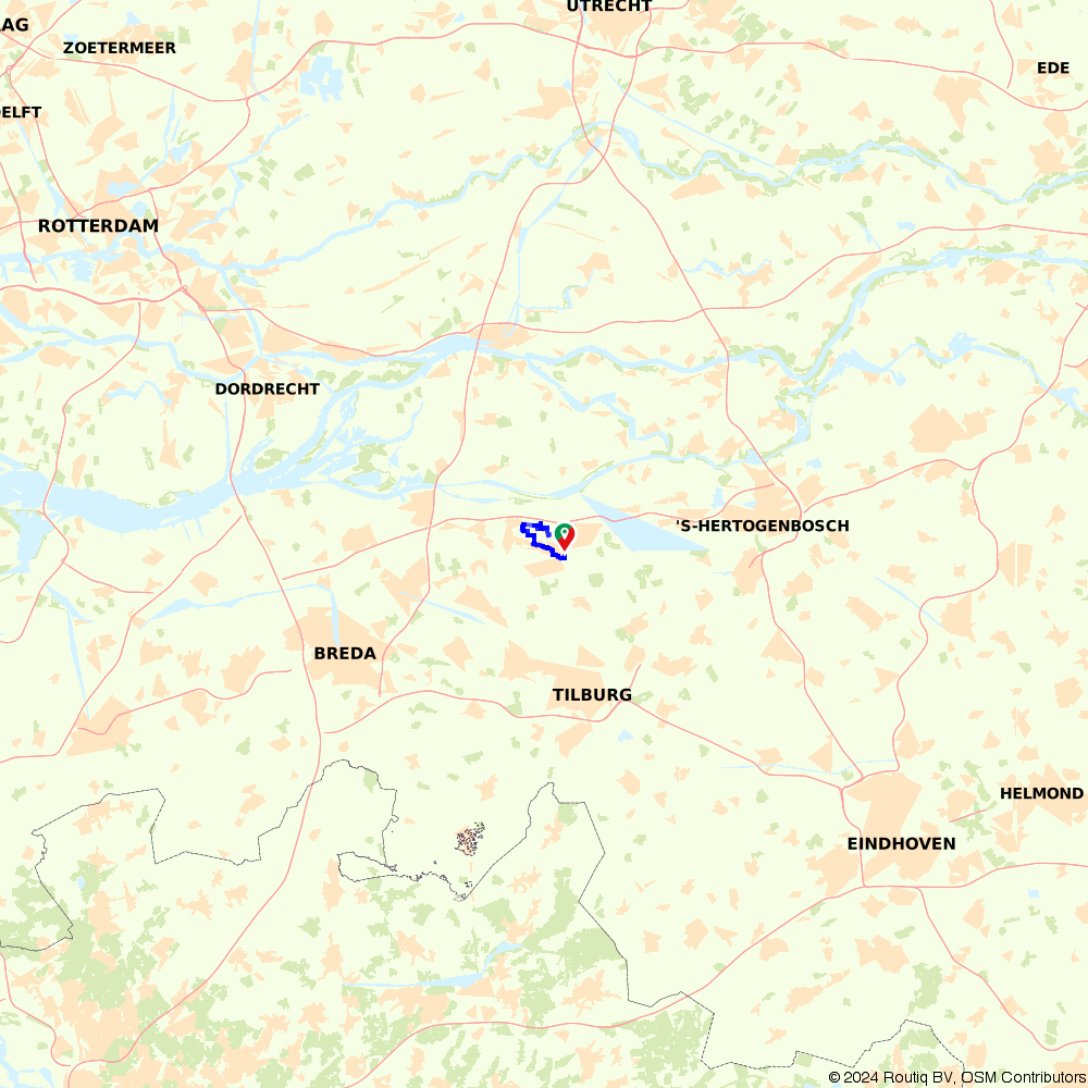 Round Sprang Capelle - Loon op Zand - Hiking route | Route.nl