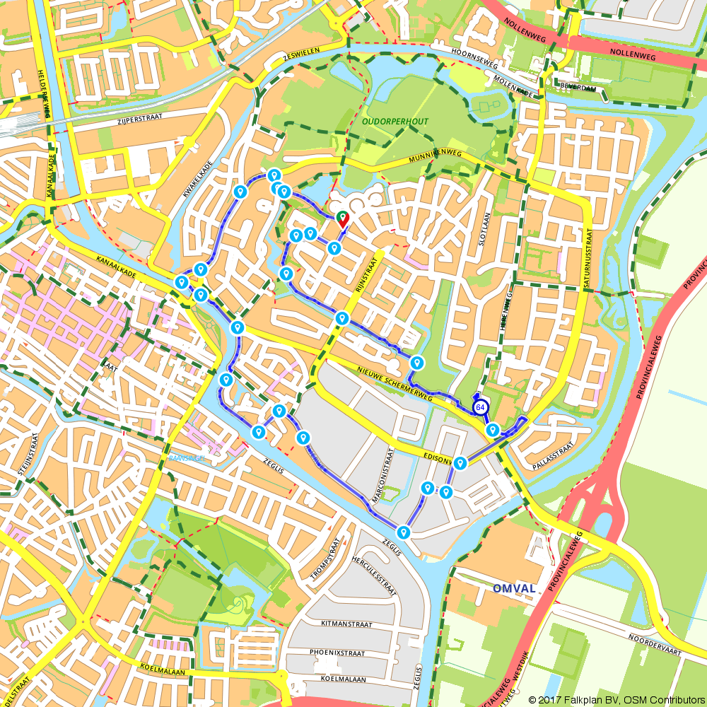 Powerwalking Rondje Rode dorp - Alkmaar - Wandelroute | Route.nl