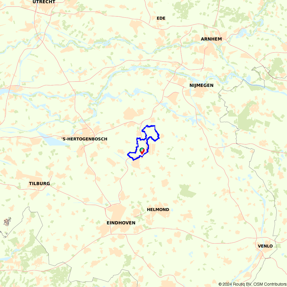 Cycling route Veghel, Maashorst and Uden - Meierijstad - Cycling route ...