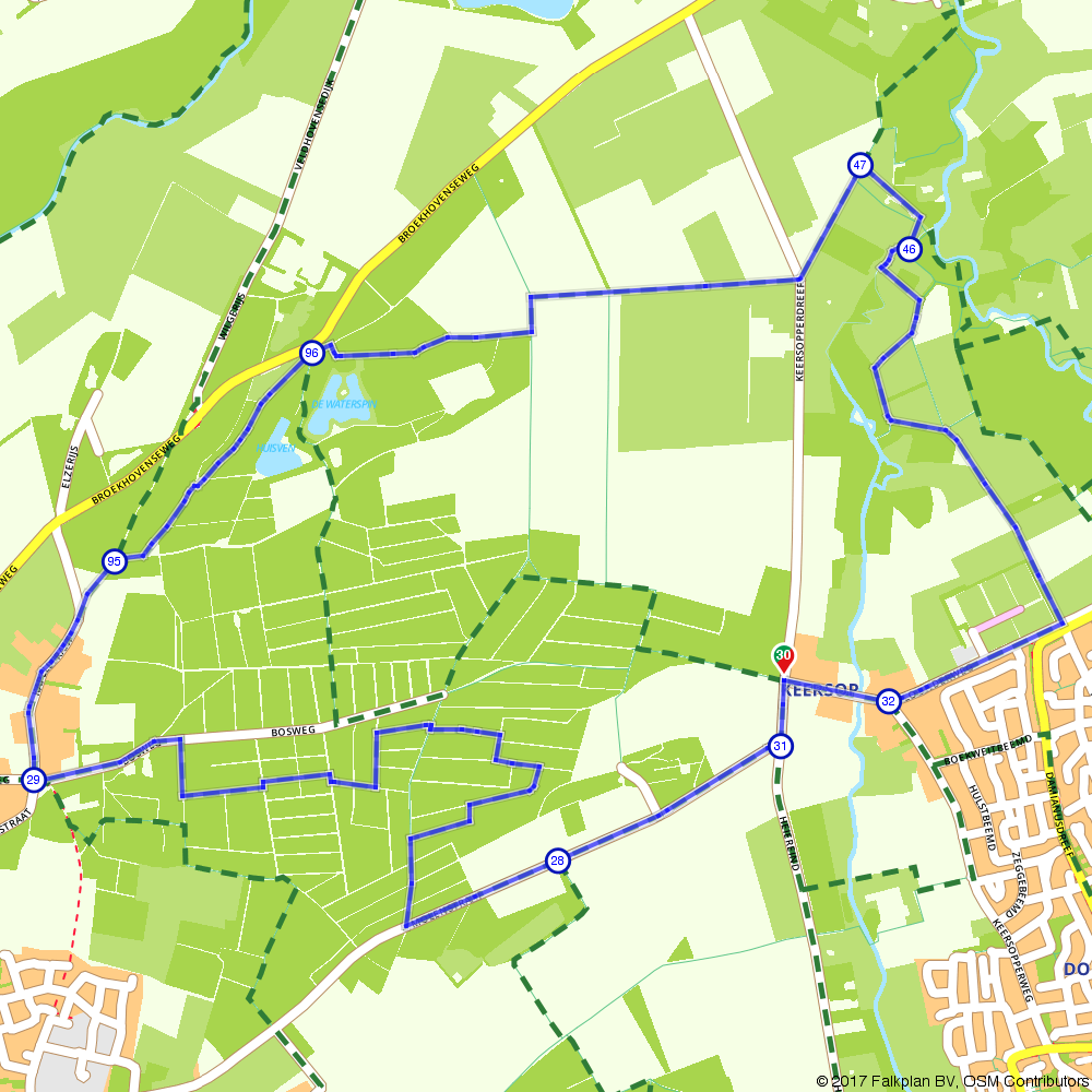 Keersop route [bij Dommelen] - Bergeijk - Wandelroute | Route.nl