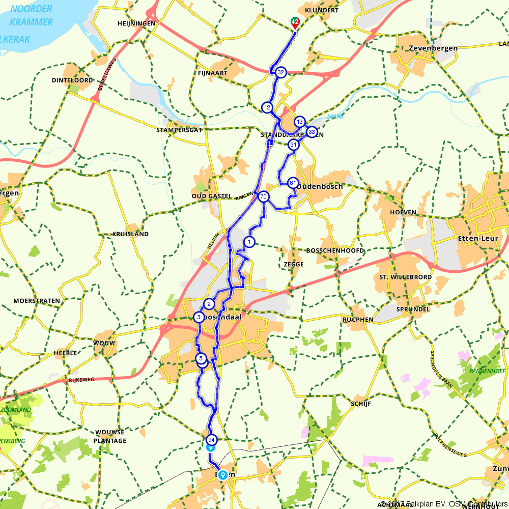 Klundert-Essen - - Fietsroute | Route.nl