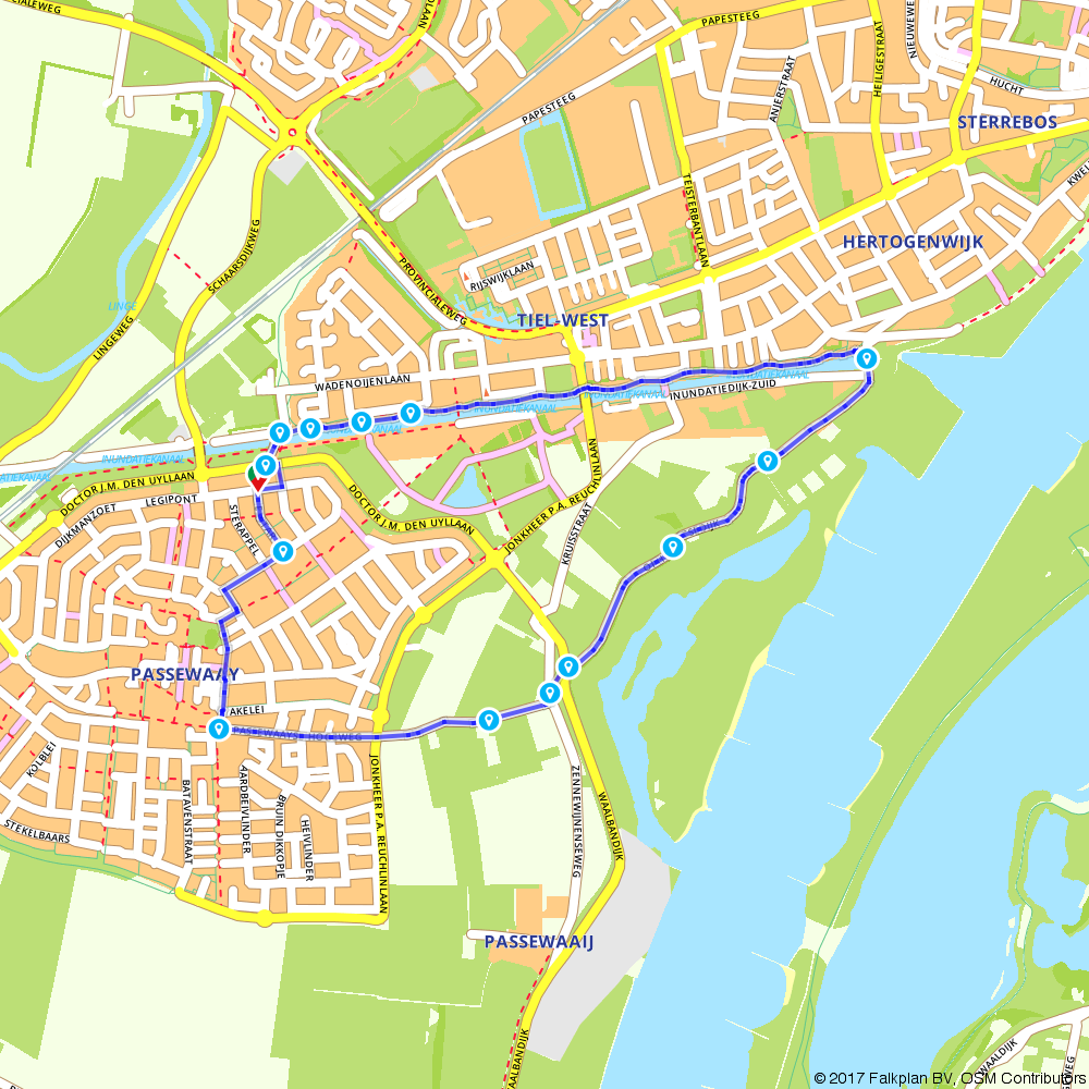 Rondje Tiel MER - Tiel - Wandelroute | Route.nl