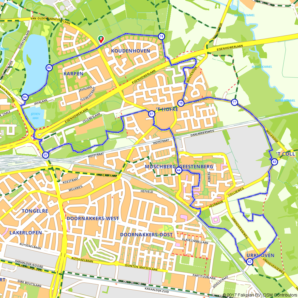 Eindhoven-Oost - Eindhoven - Wandelroute | Route.nl