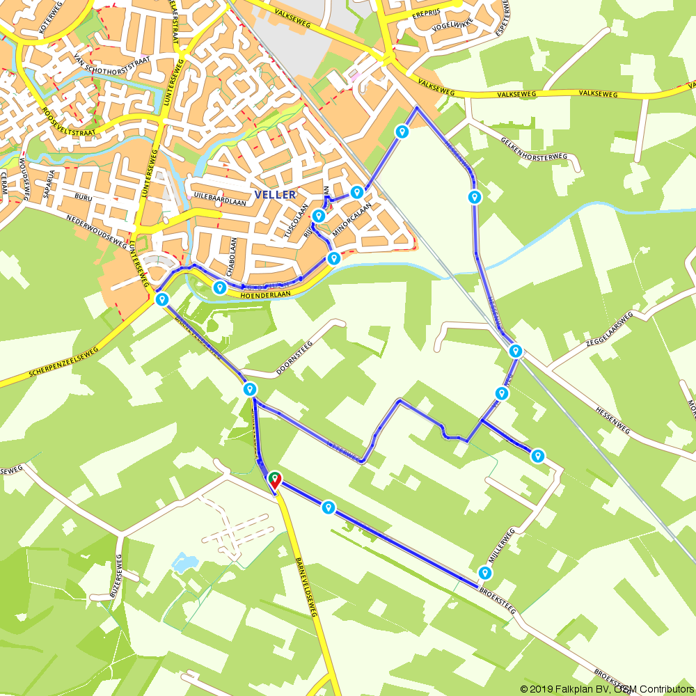 Walking at Barneveld - Ede - Hiking route | Route.nl