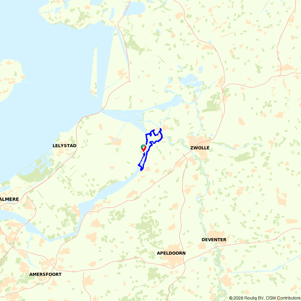 Elburg, Kampen and the Drontermeer - Dronten - Cycling route | Route.nl
