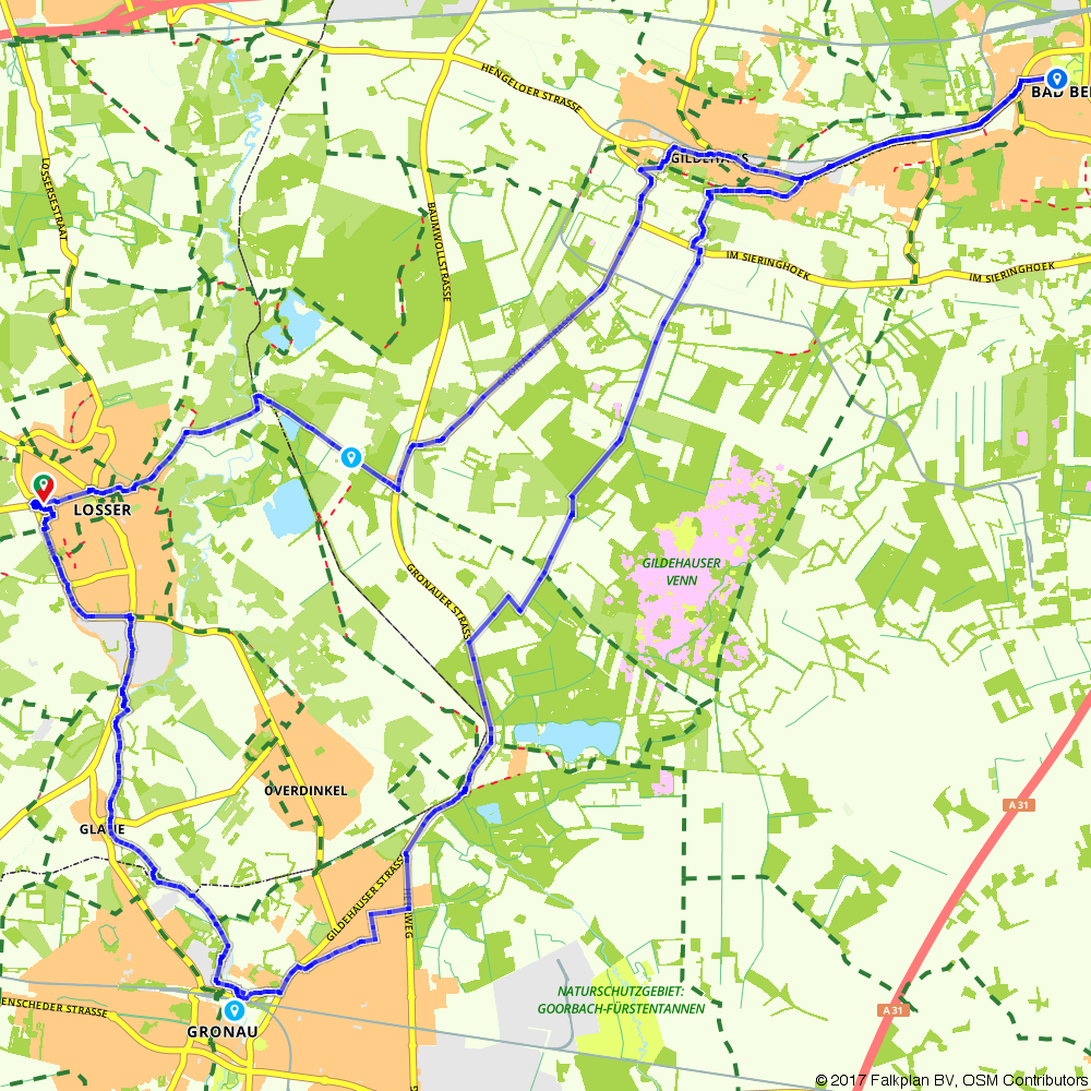 From Losser to Gronau and Bad Bentheim and back - Losser - Cycling ...