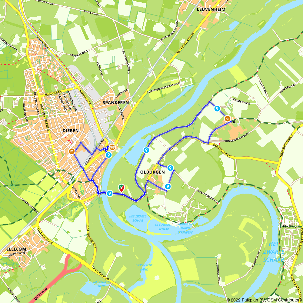 On both sides of the IJssel near Dieren - Bronckhorst - Hiking route ...