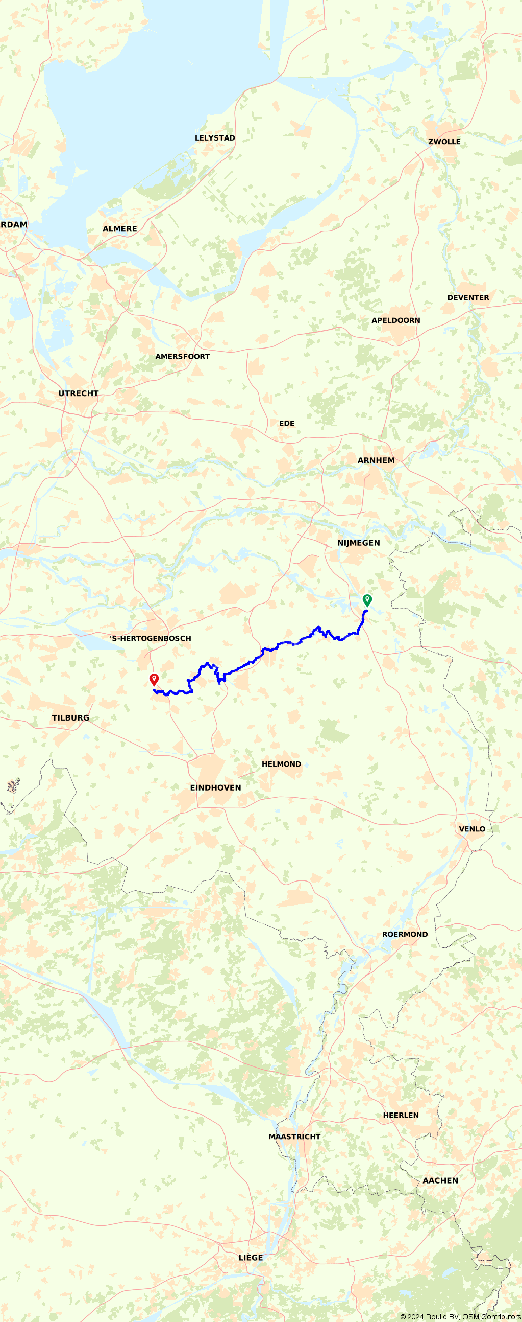 The German Line Boxtel-Wesel. Part of Cuijk-Boxtel - Cuijk - Cycling ...