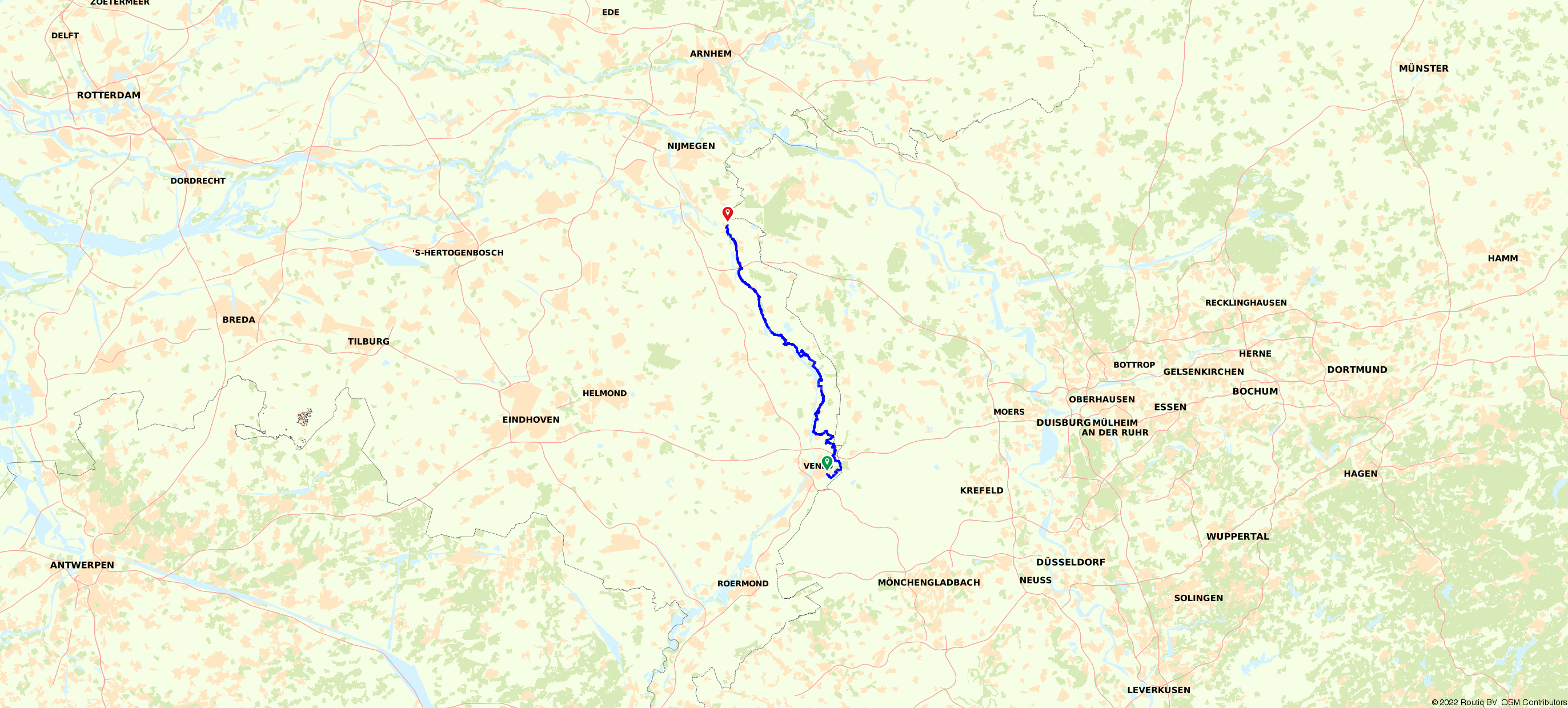 Venlo to Milsbeek - Venlo - Cycling route | Route.nl