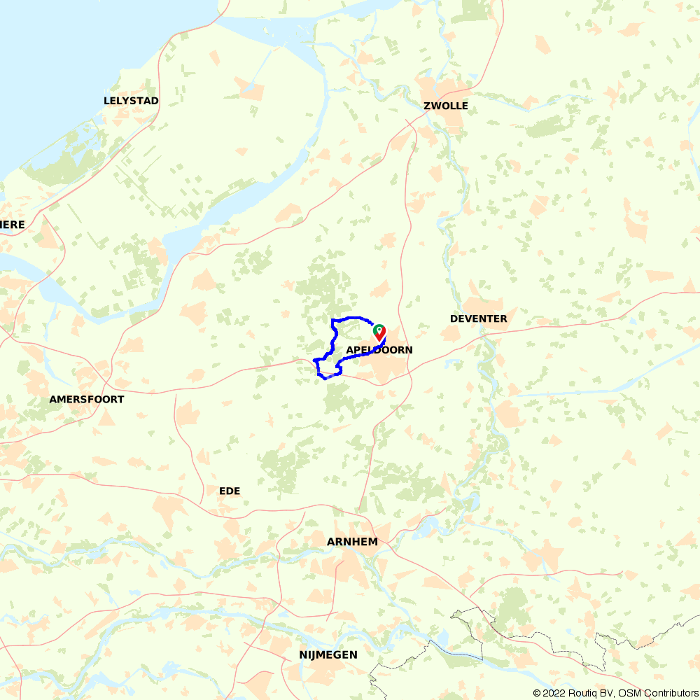 Orange Route - Apeldoorn - Cycling route | Route.nl