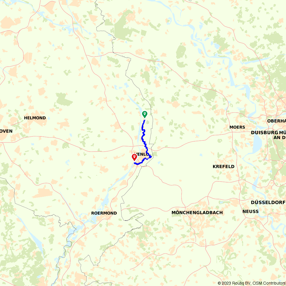 Venlo Ost - Venlo - Hiking route | Route.nl