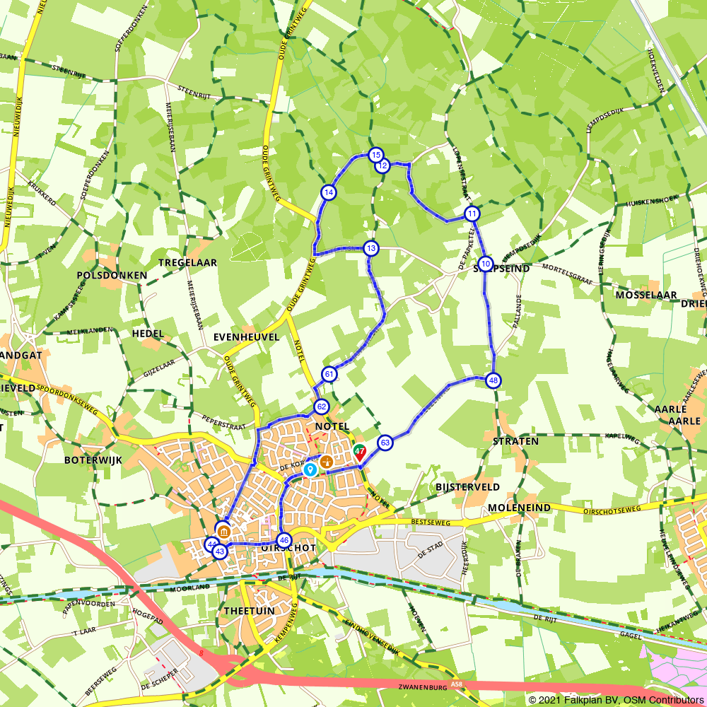 Walking through Oirschot and De Mortelen - Oirschot - Hiking route ...