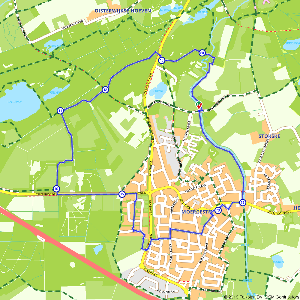 Wandelen door Moergestel - Oisterwijk - Wandelroute | Route.nl