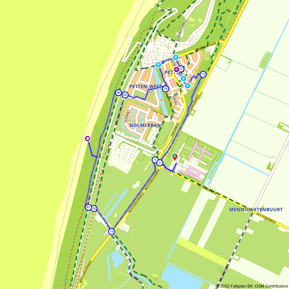 A detour through Petten and surroundings - Schagen - Hiking route ...